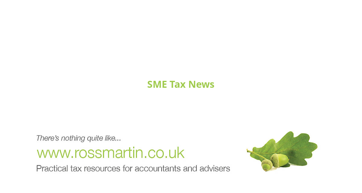 SME Tax News - www.rossmartin.co.uk